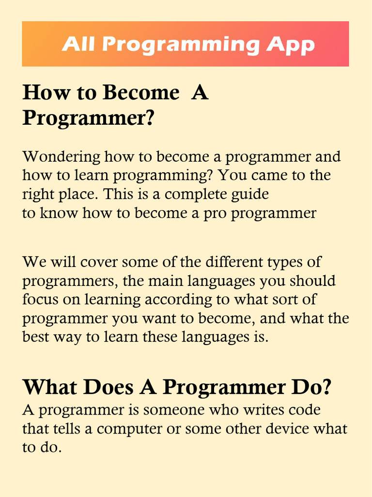 Getstarted With Programmings Cl1 | PDF