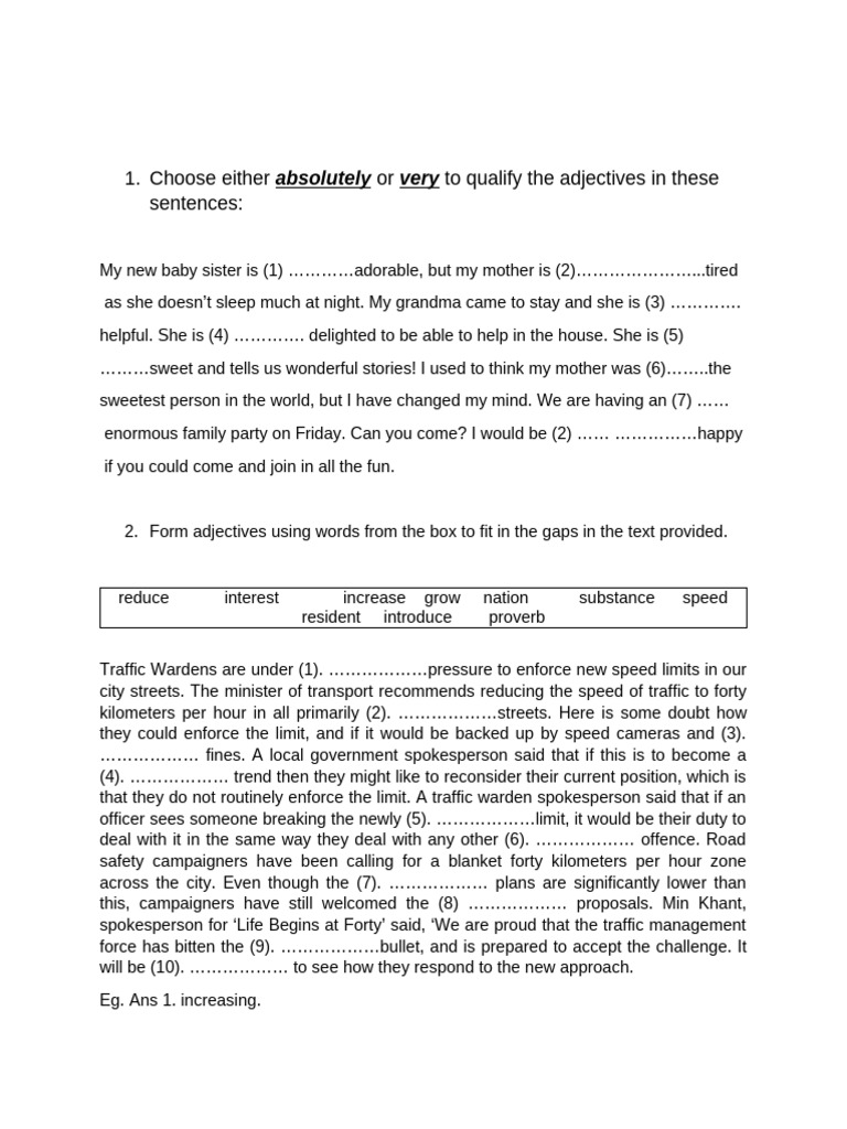 Gradable and Ungradable Adjectives | PDF
