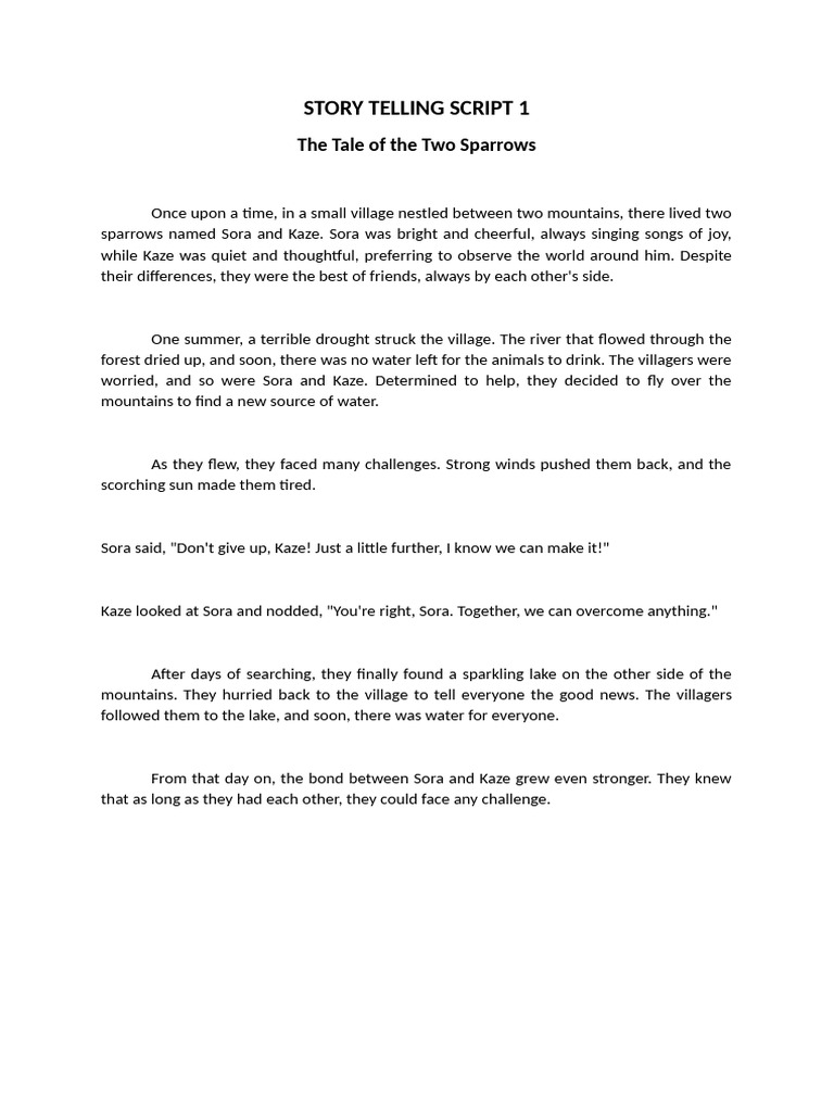 Story Telling Script 1 | PDF