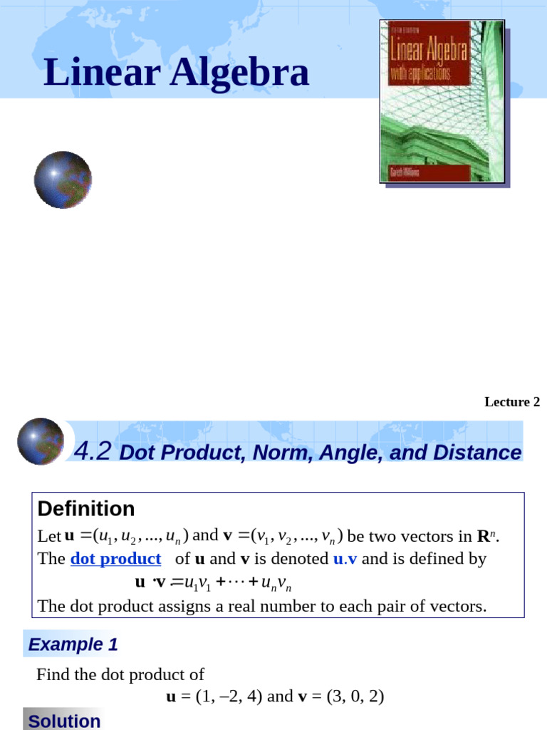 Lec02 Linear Algebra | PDF