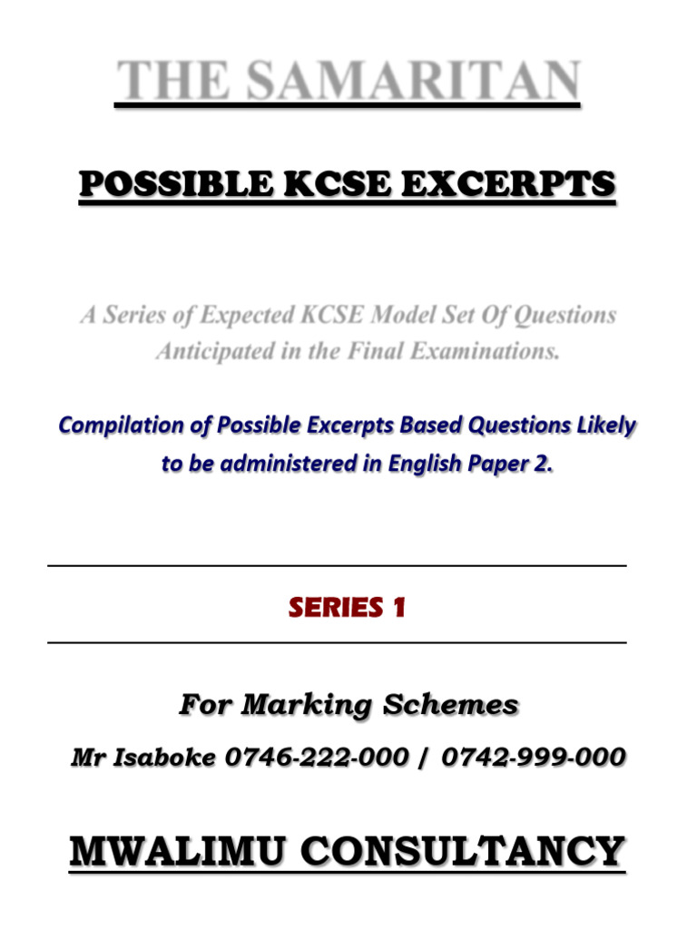 The Samaritan Excerpts s1 | PDF