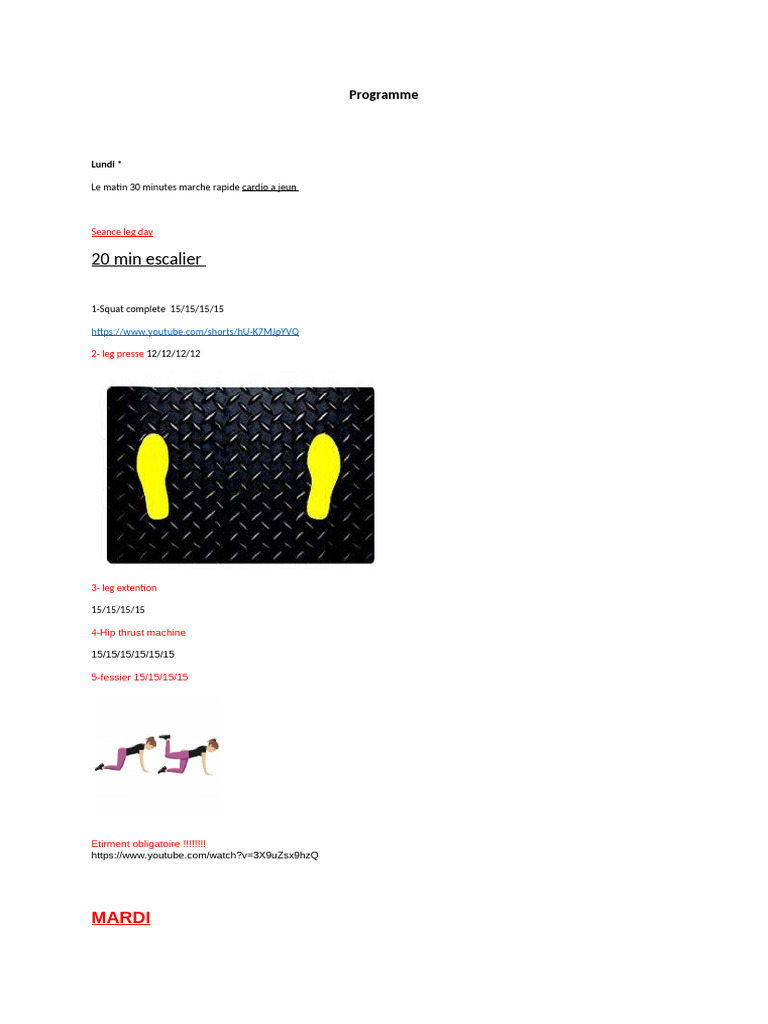 Programme Femme A Rami | PDF