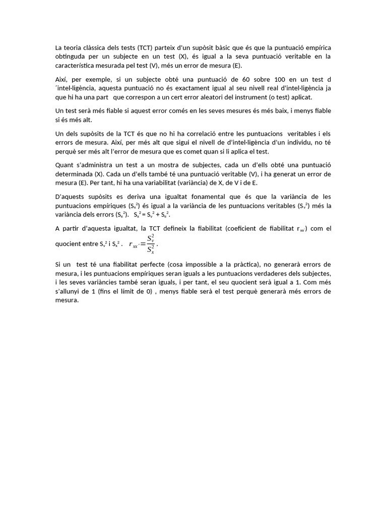 TCT I Fiabilitat | PDF