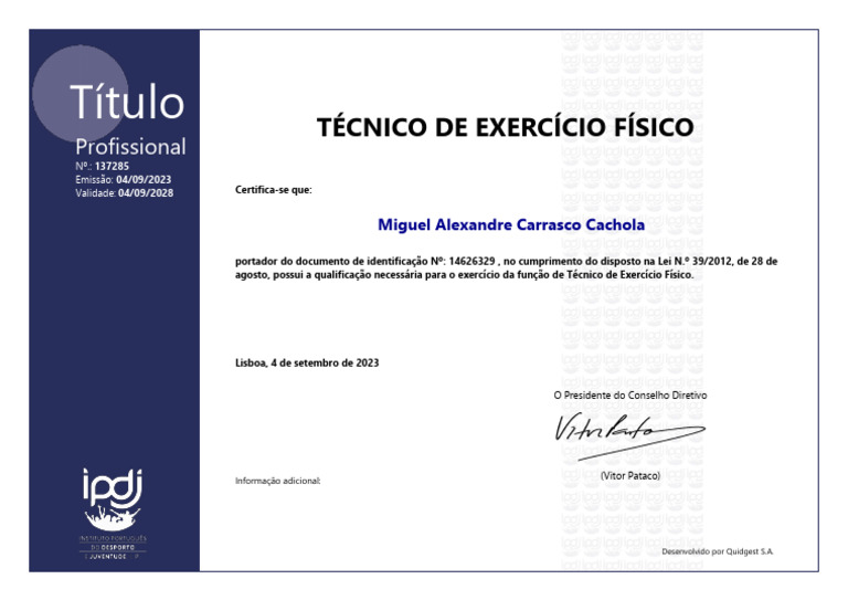 Cédula TEF Miguel Cachola | PDF