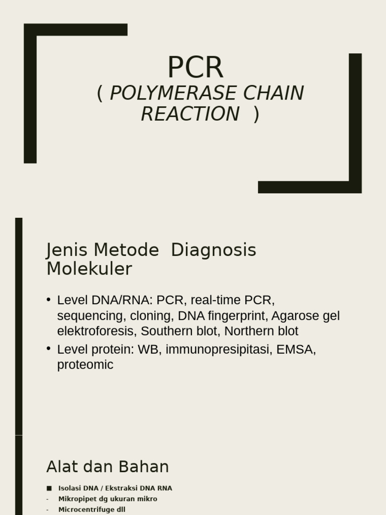 Polymerase Chain Reaction | PDF
