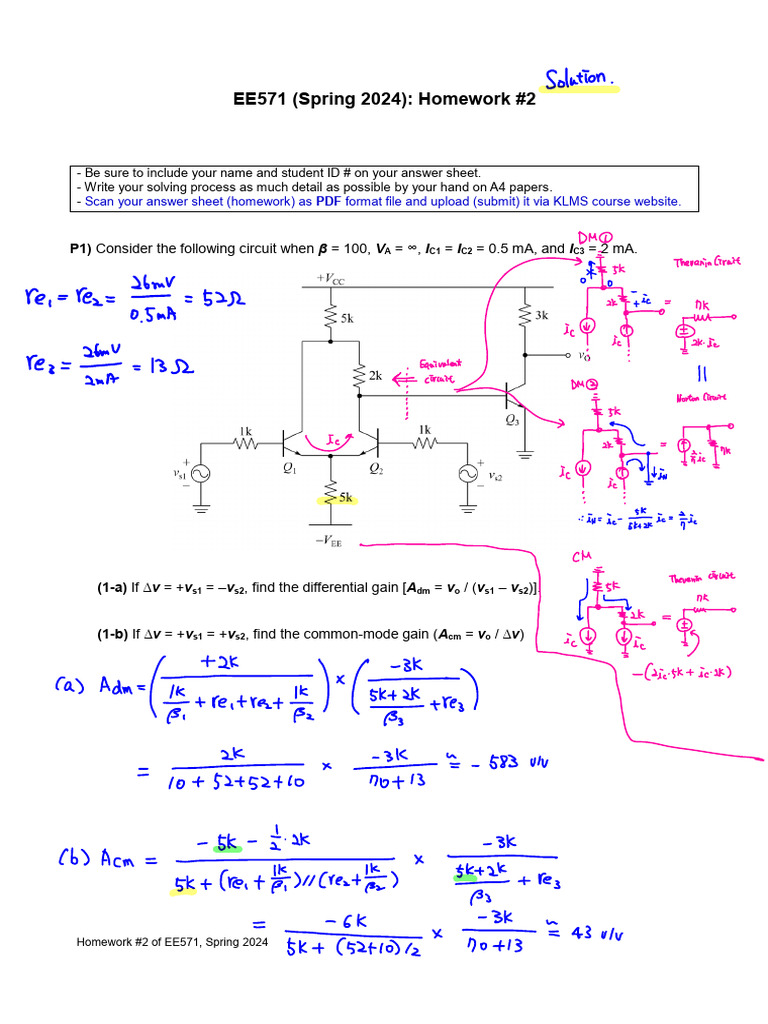 EE571 2024 HW2 Solution | PDF