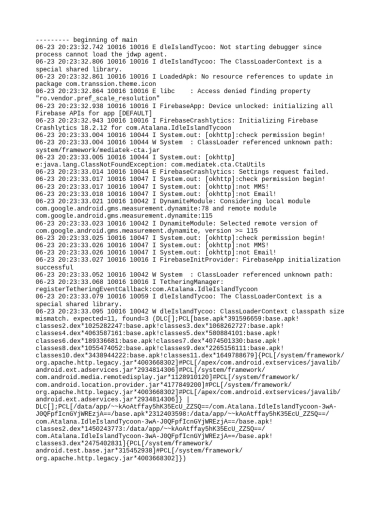 Mod Menu Log - Com - atalana.idleIslandTycoon | PDF