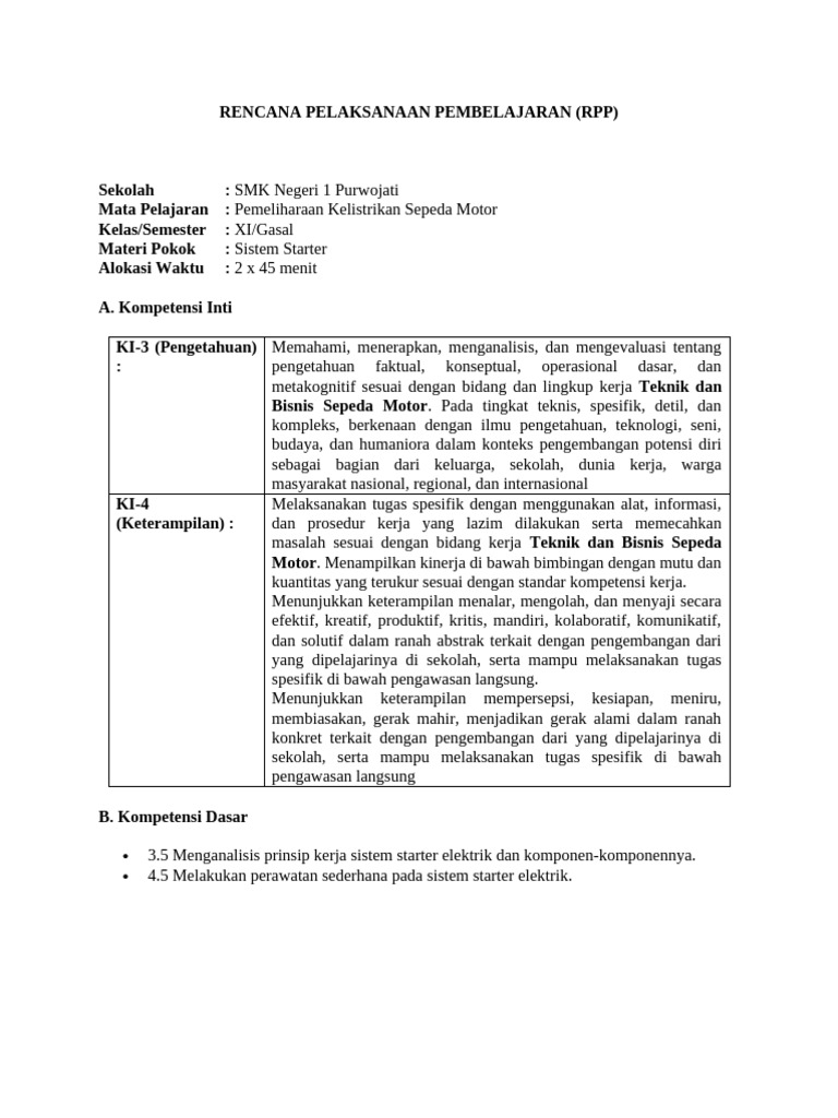 RPP - Nur Alim Imron | PDF