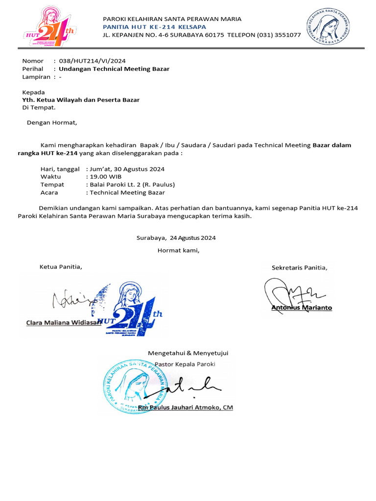 38 Surat Undangan TM Bazar-1 | PDF