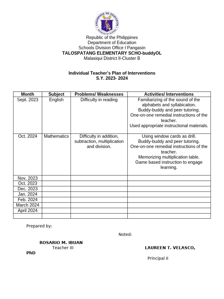 individual-teachers-plan | PDF