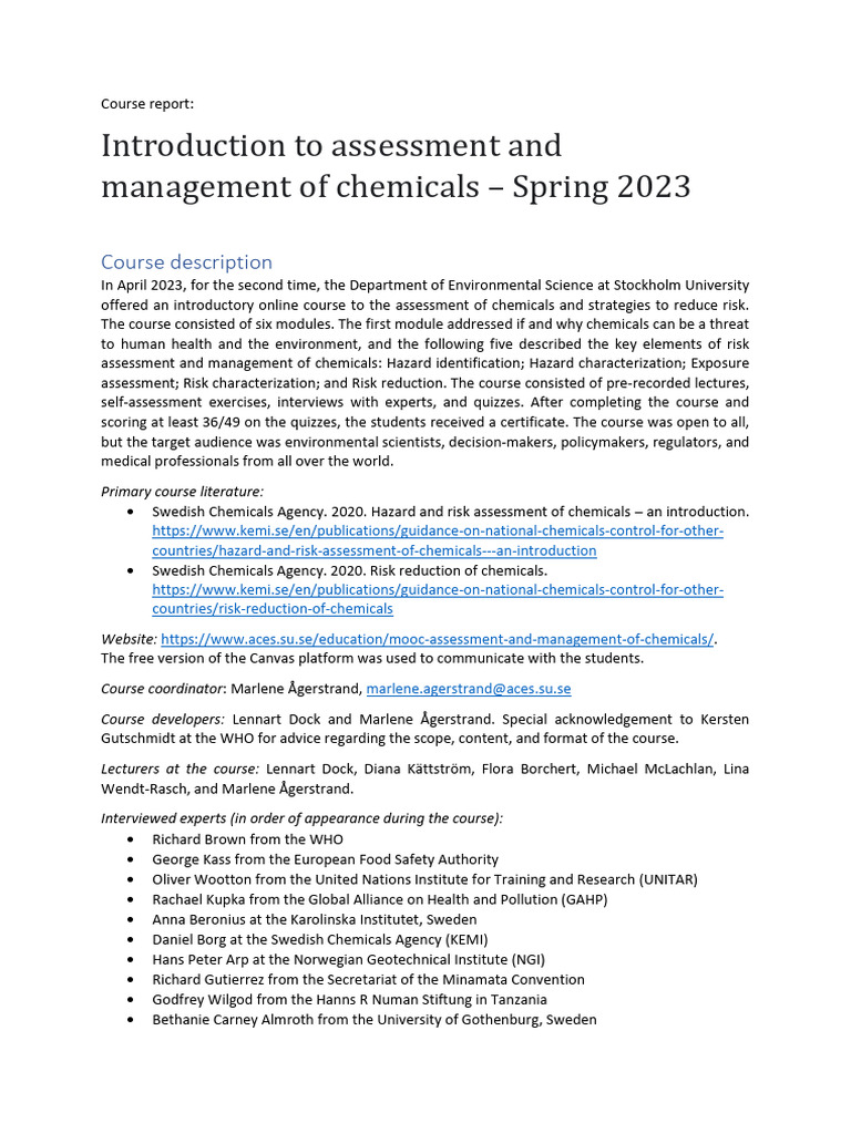 Course Report MOOC 2023 | PDF