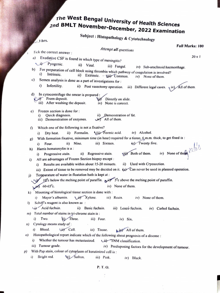 BMLT All Question | PDF