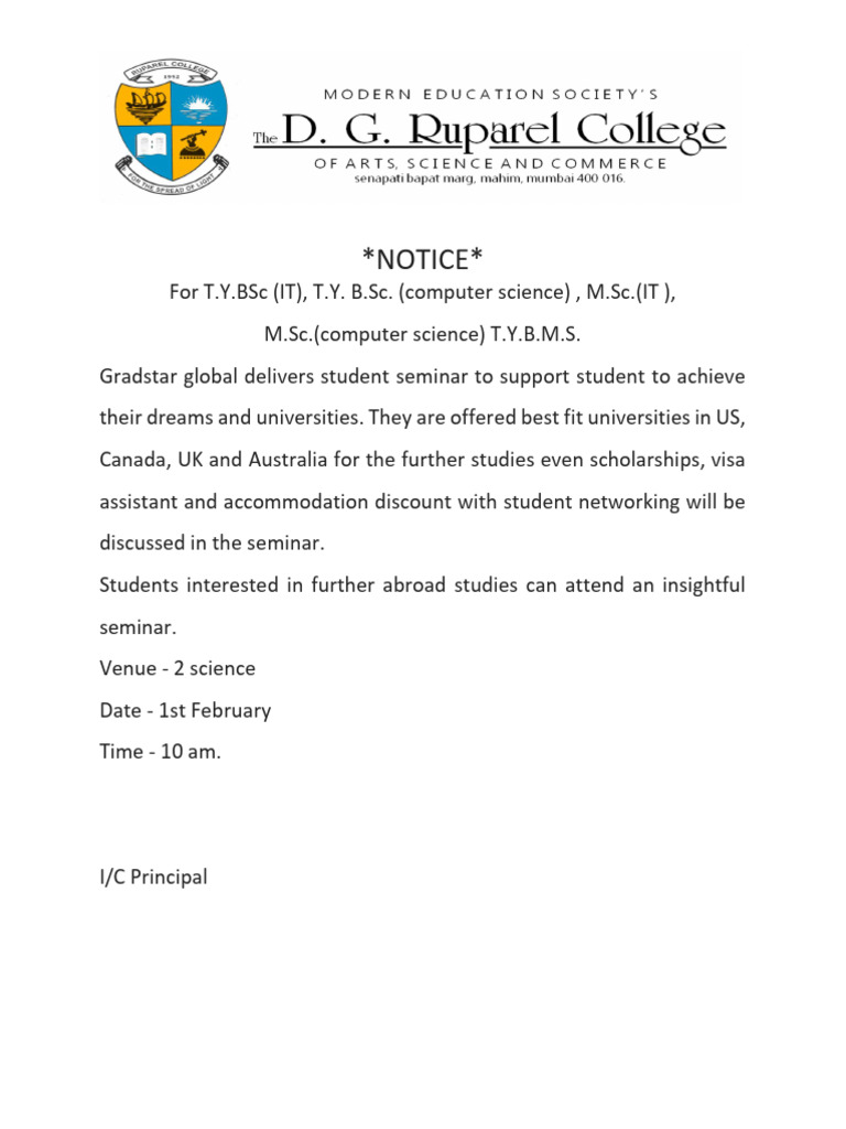 T.Y.BSc (IT), T.Y. B.Sc. (Computer Science), M.Sc. (IT), M.Sc ...
