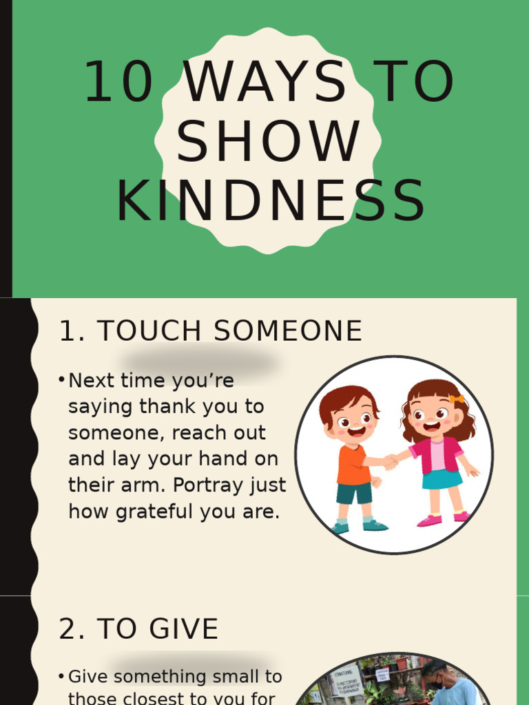 10 Ways To Show Kindness | PDF | Self-Improvement | Lifestyle