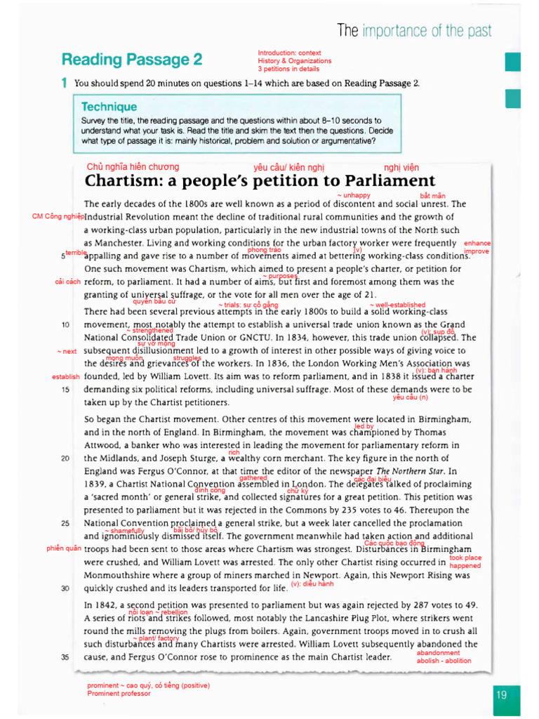 Unit 2 - Reading Vocabulary - The Importance of The Past | PDF