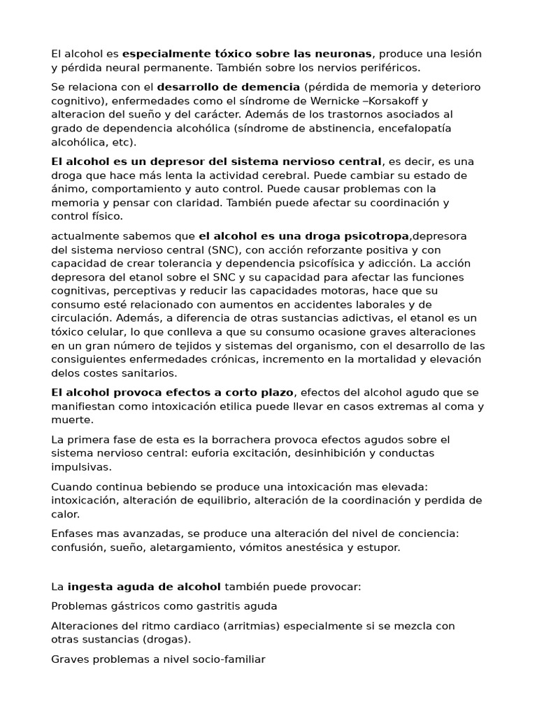 Efectos Del Alcohol 3.4. | PDF | Cáncer | Etanol