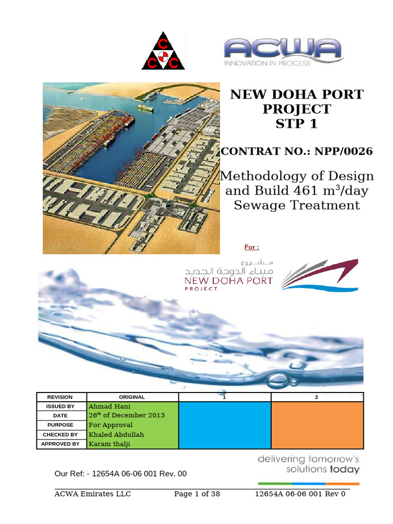12654A 06-06 001 Rev. 00 - Methodology - Qatar New Doha Port - STP1 | PDF