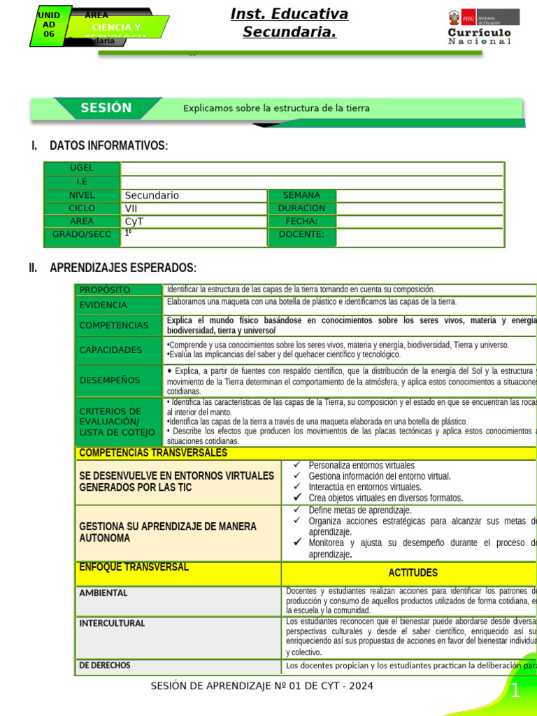 A-1º Ses-Act 1 Cyt Und 6 | PDF | Career & Growth