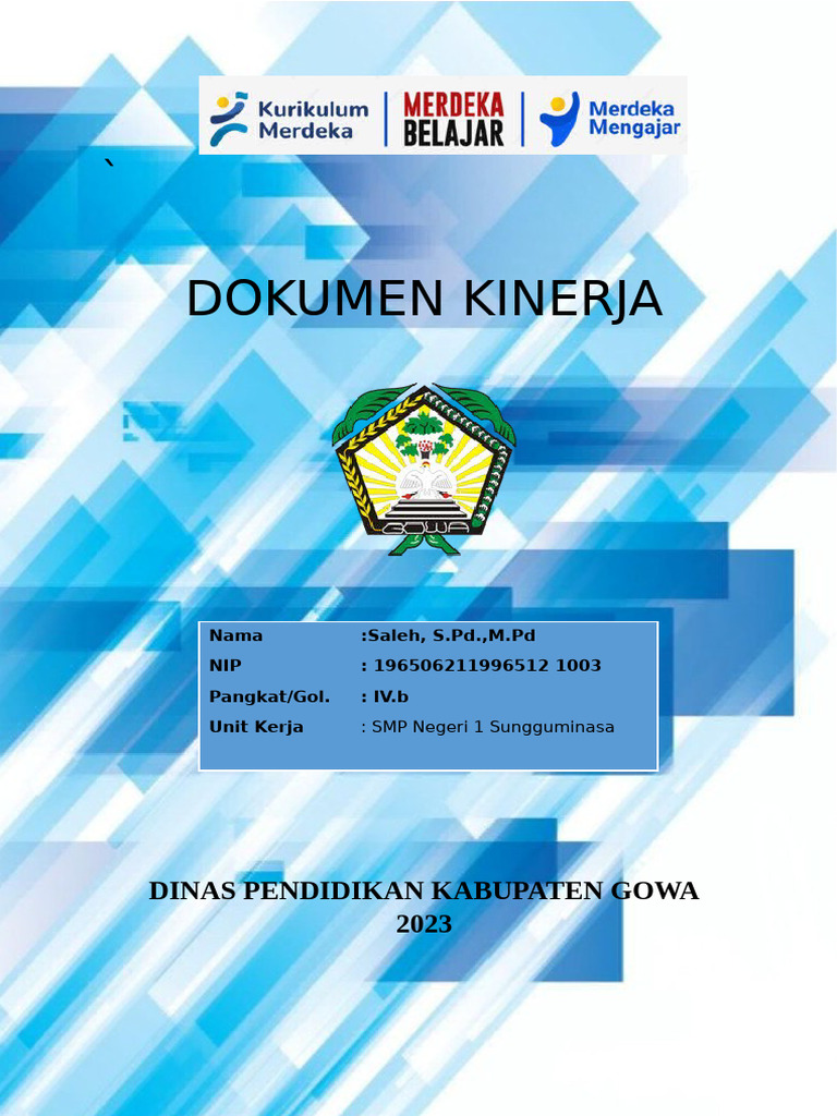 Cover E-Kinerja Guru | PDF