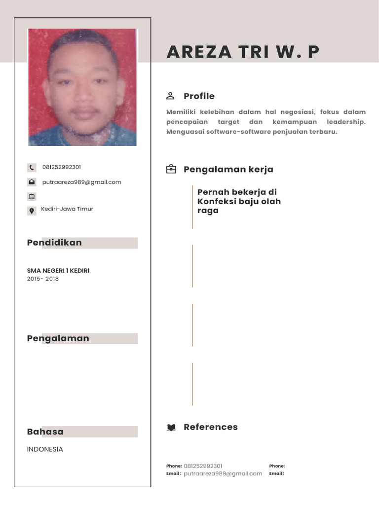 Areza Putra - CV | PDF