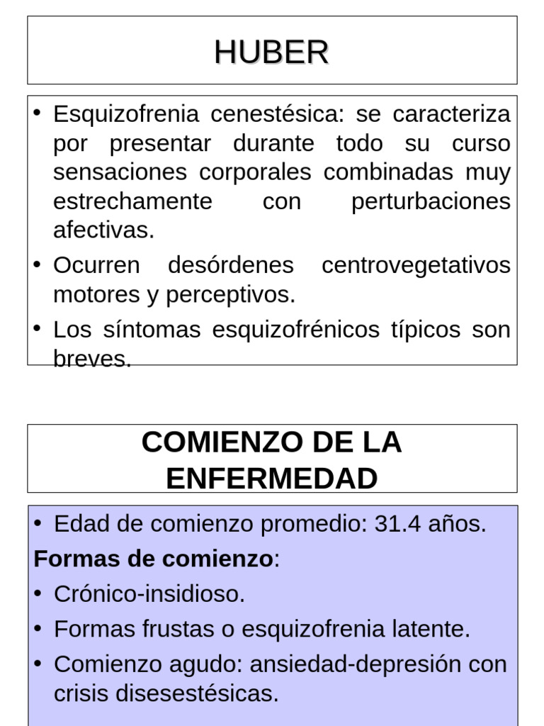 Esquizofrenia Cenestopática de Huber | PDF