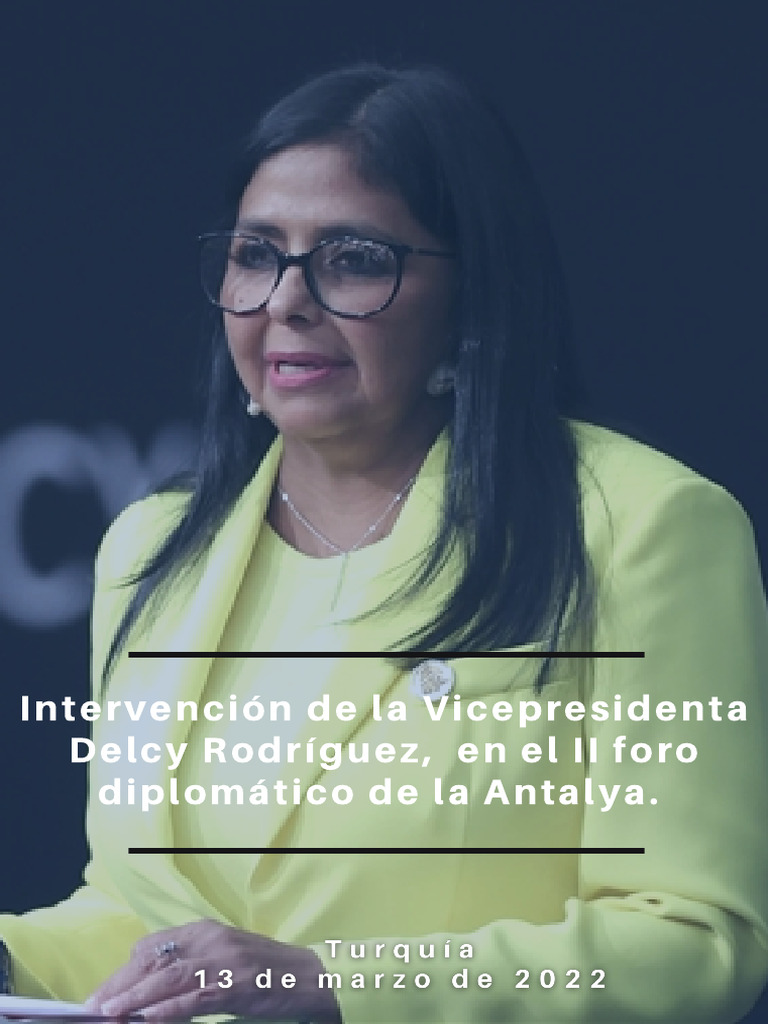 Intervencion Vicepresidenta Delcy Rodriguez en La Antalya | PDF