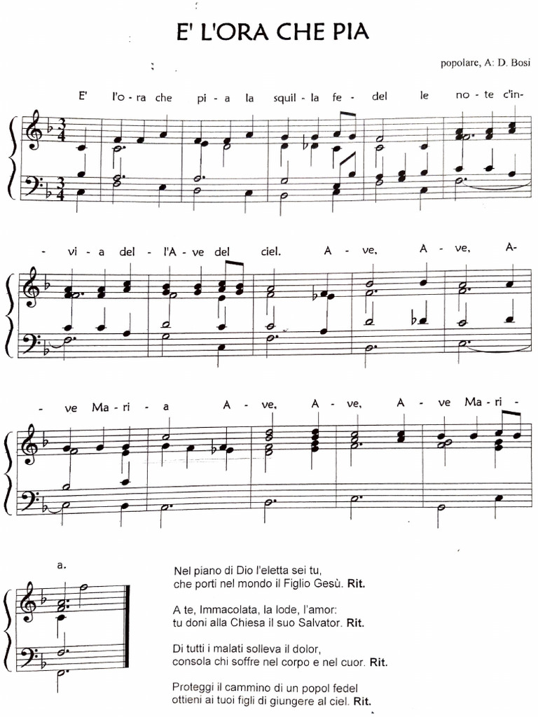 È L'ora Che Pia | PDF