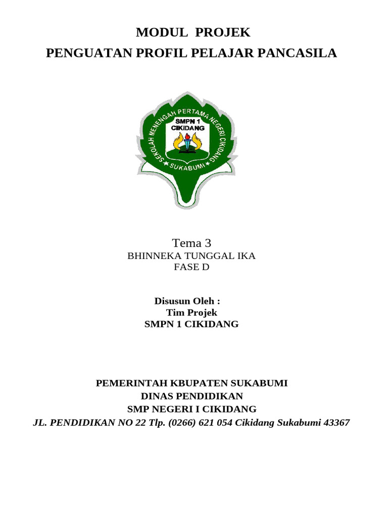 MODUL PROJEK 3 TOPIK ke satu (1) | PDF MODUL PROJEK 3 TOPIK ke satu (1) | PDF