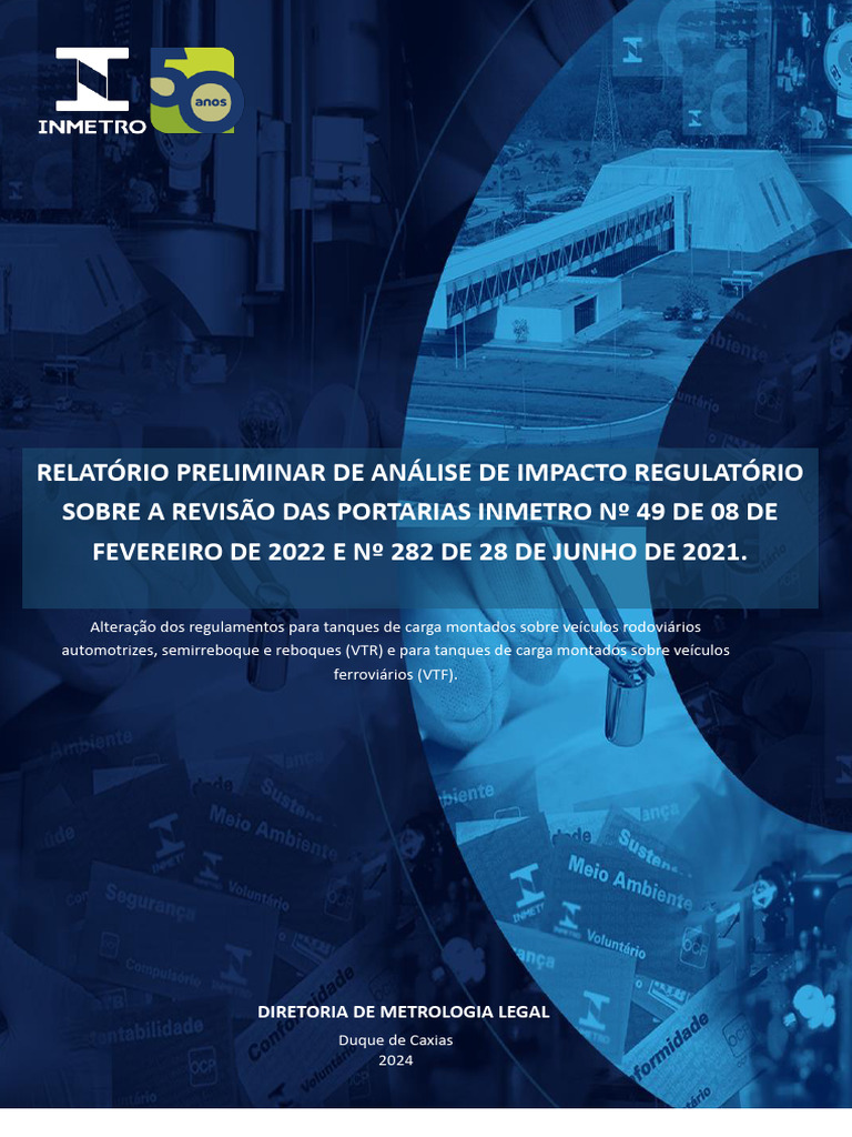 Relatorio Preliminar de Analise de Impacto Regulatorio Sobre A Revisao Das Portarias 49 2022 e ...