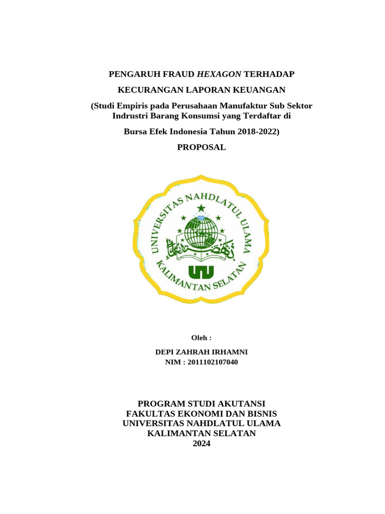 Revisi Proposal-Depi Zahrah Irhamni | PDF