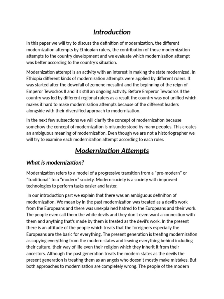Modernization | PDF