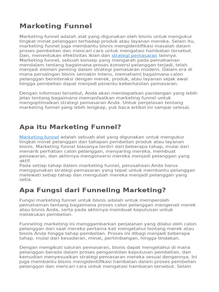Marketing Funnel | PDF