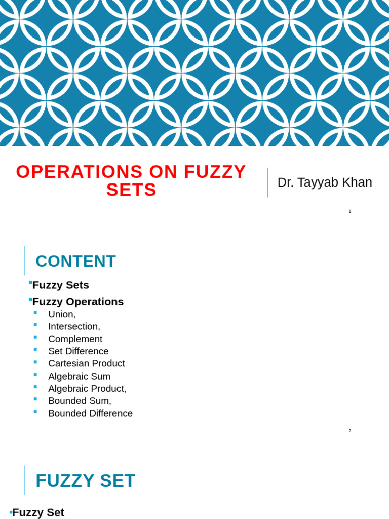 4 Fuzzy Operations Presentation | PDF