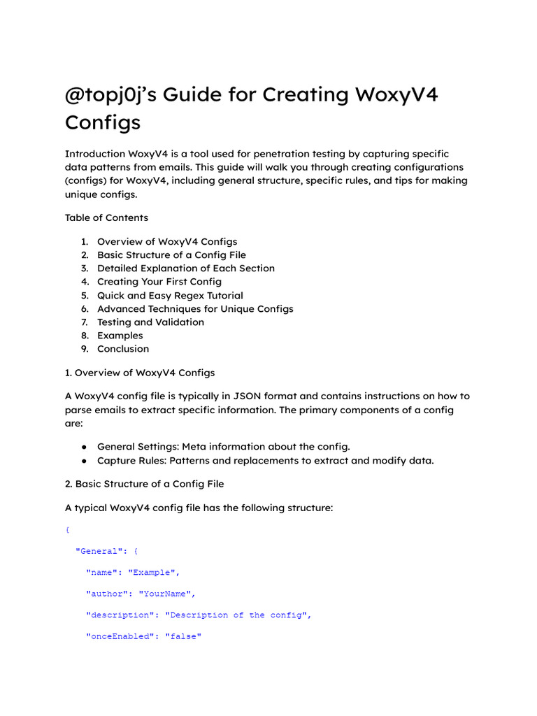 @topj0j's Guide For Creating WoxyV4 Configs | PDF