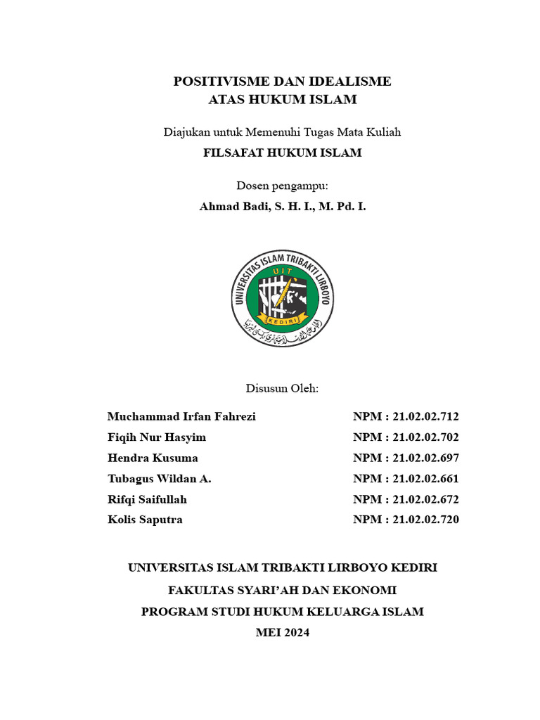 Positivisme Dan Idealisme Atas Hukum Islam | PDF