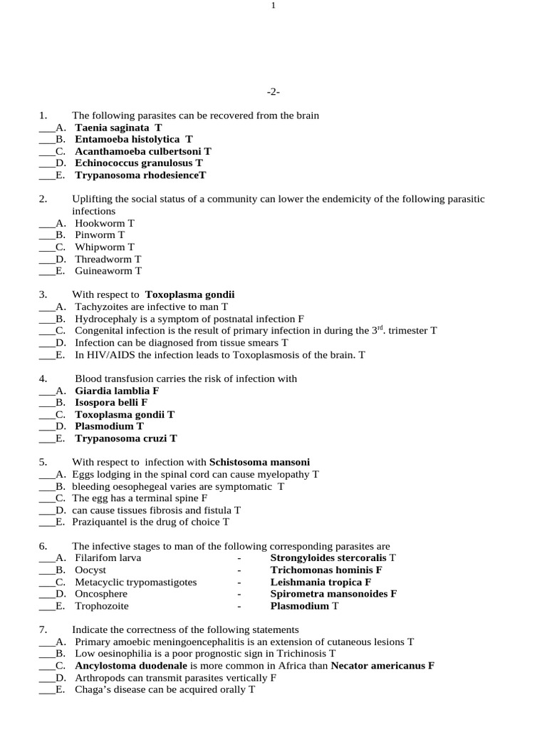 Para MCQs 1 | PDF