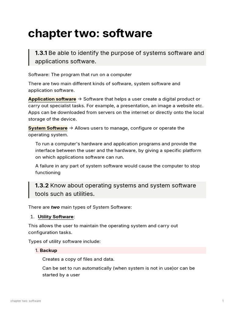 Chapter 2 Software | PDF