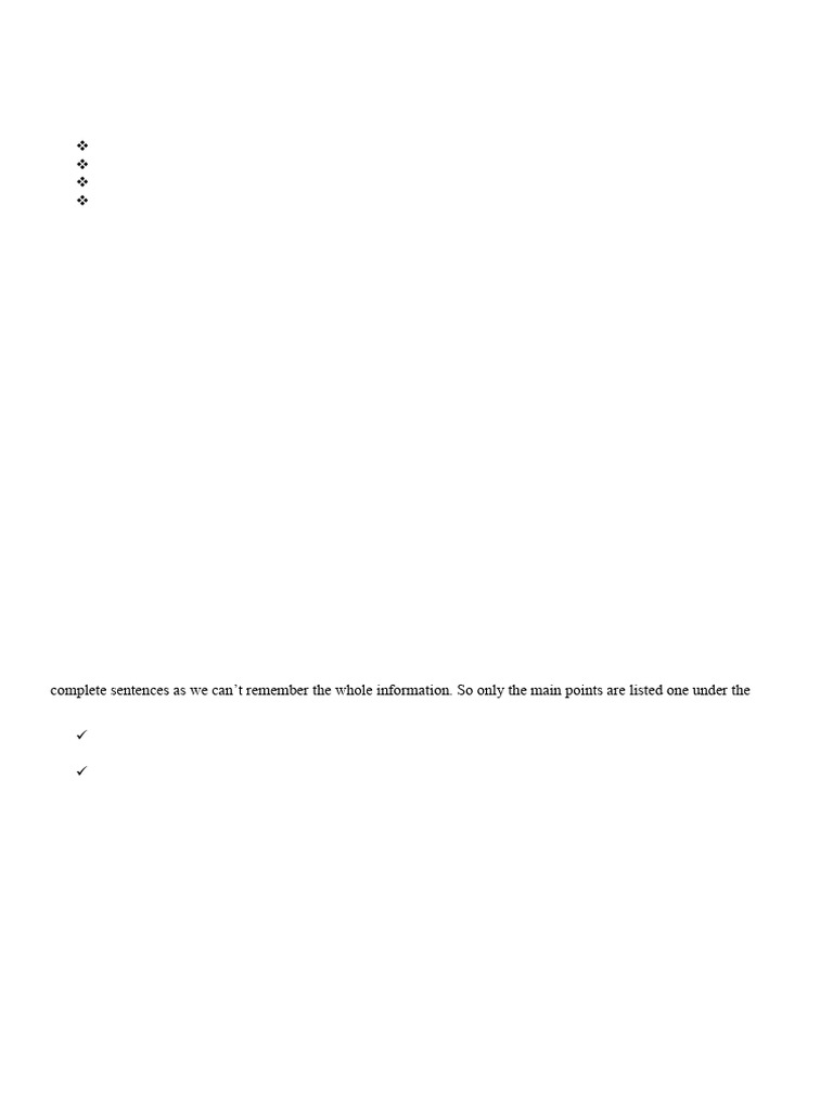 Note Making Explanation | PDF