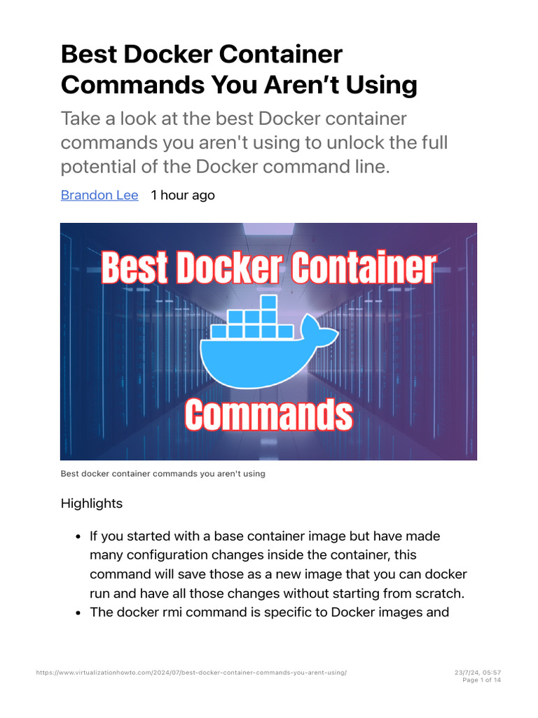 Best Docker Container Commands | PDF