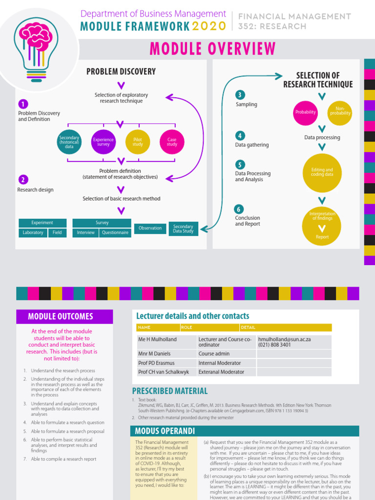 Module Framework | PDF | Survey Methodology | Statistics Module Framework | PDF | Survey Methodology | Statistics