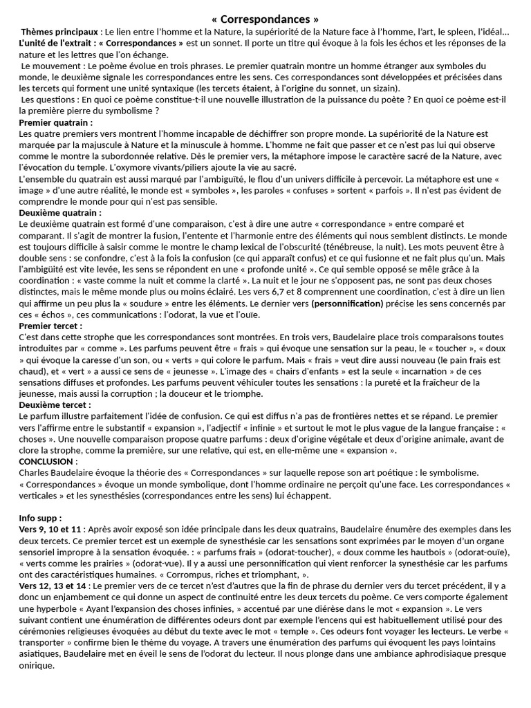 CORRESPONDANCE | PDF