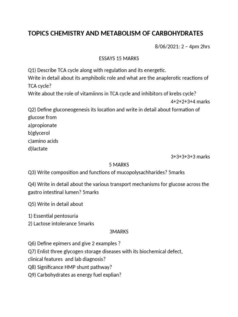 Chemistry and metabolism of carbohydrates | PDF