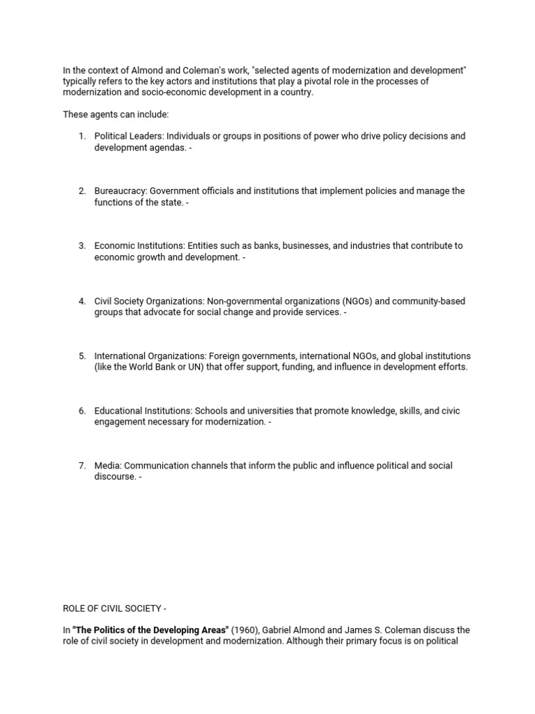 Notes For Political Modernization | PDF