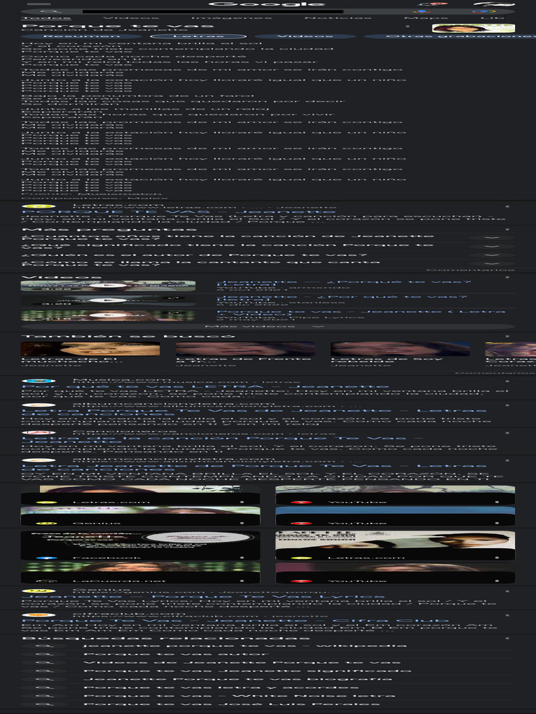 Letras de Jeanette Porque Te Vas - Buscar Con Google | PDF