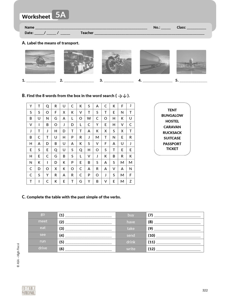 HF6 - Get Ready For The Tests - Worksheet - 5A | PDF