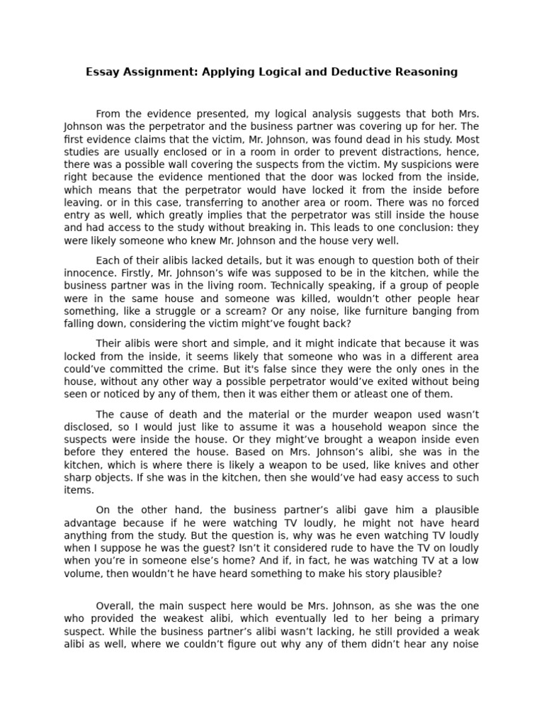 Essay Assignment | PDF