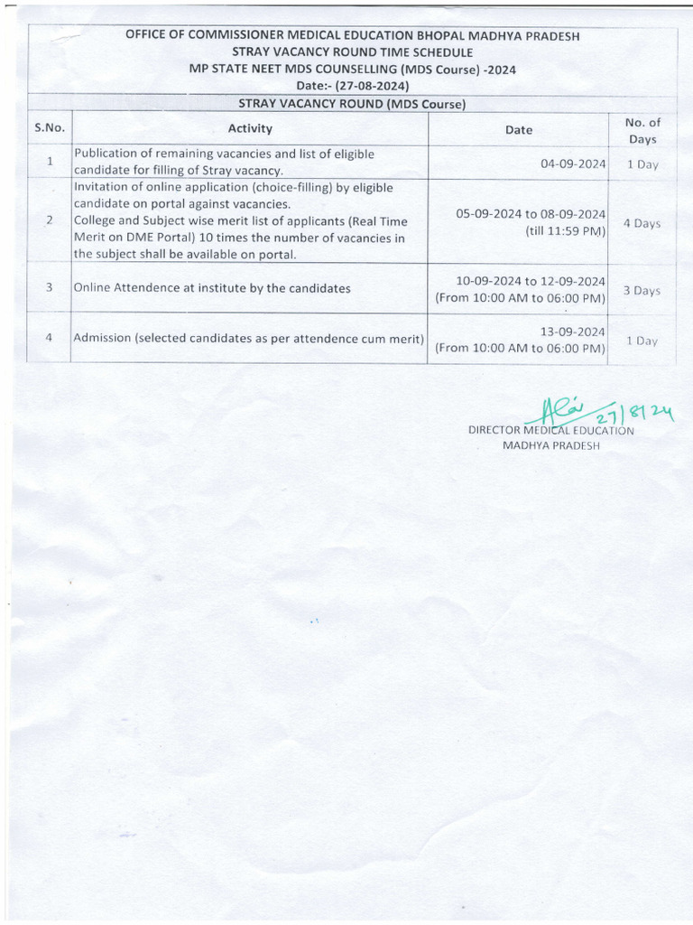 CLC Time Schedule MDS 2024 - 40 | PDF
