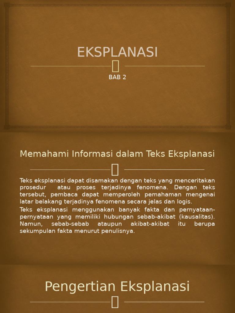 Bab 2 Eksplanasi | PDF