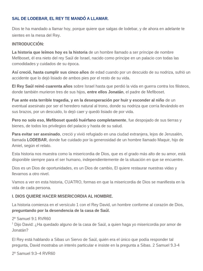 Sal de Lodebar | PDF