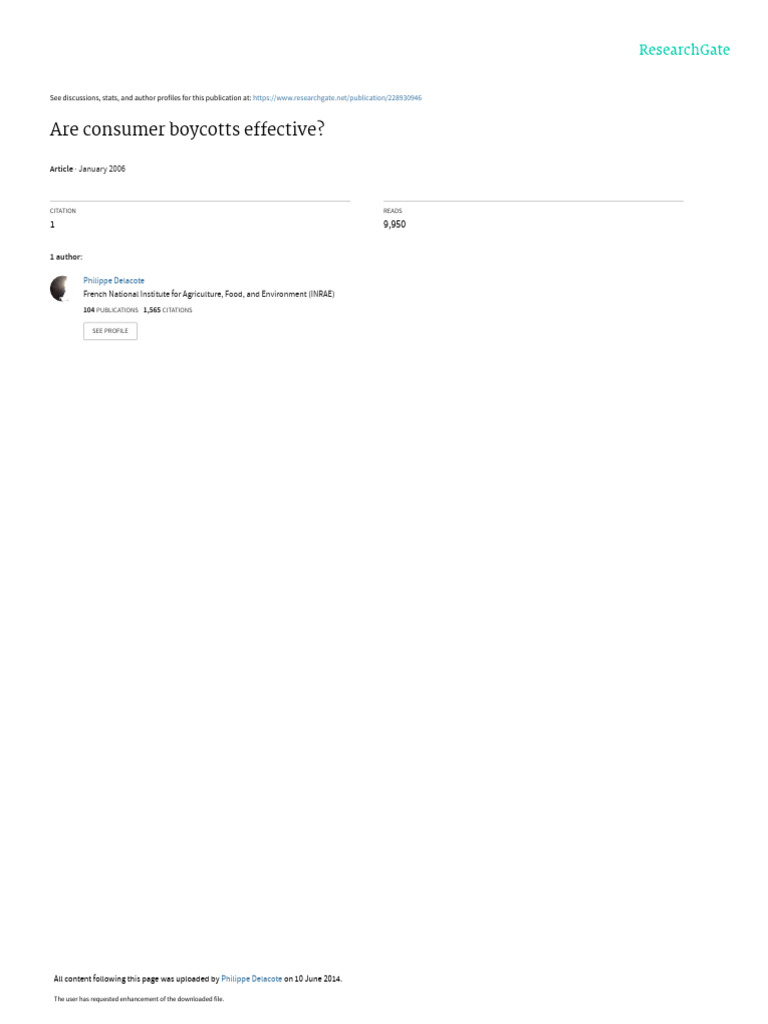 Are Consumer Boycotts Effective | PDF